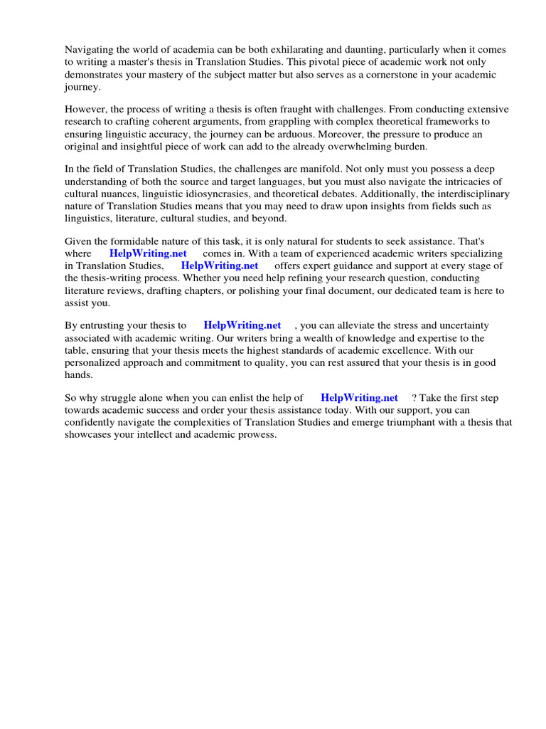 Translation Studies Master Thesis | PDF | Translations | Linguistics
