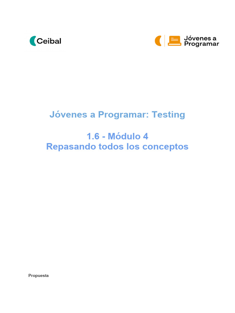 1.6 - Módulo 4 - Actividad - Repasando Todos Los Conceptos | PDF | Bibliotecas | Ciencias de la ...