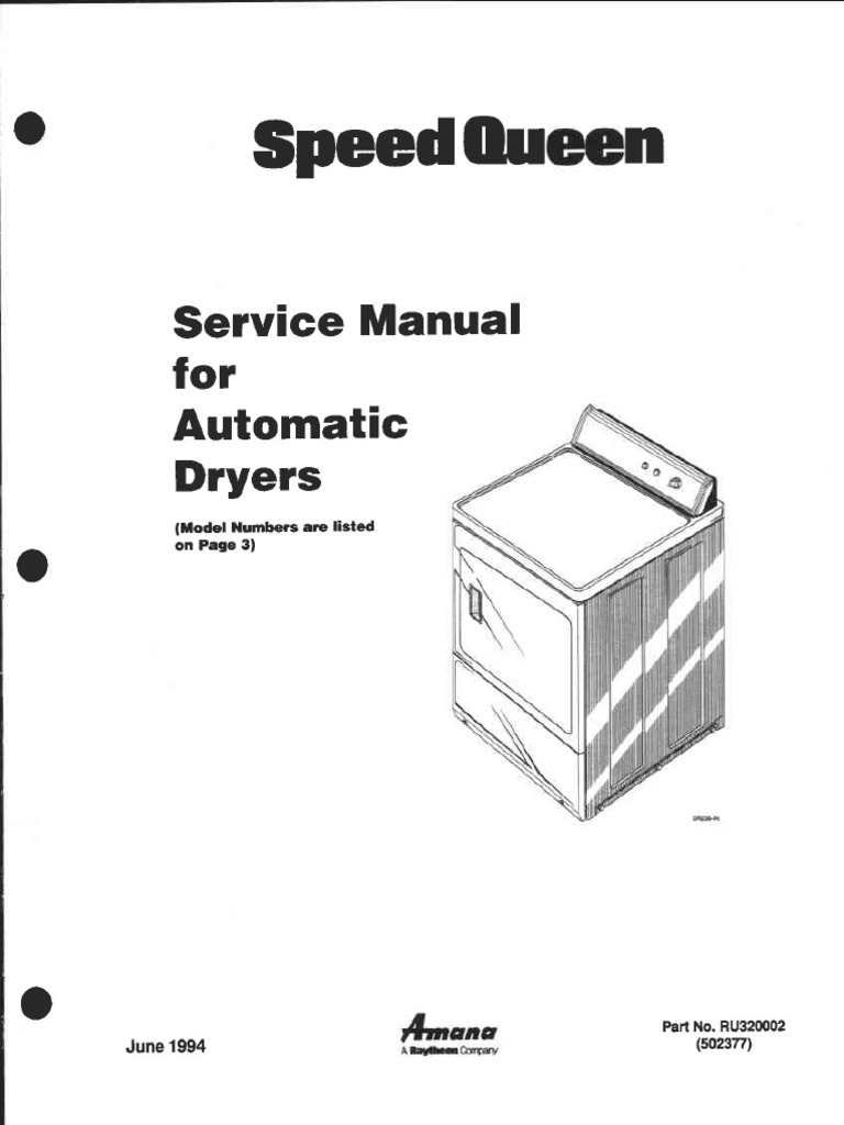 Speed Queen Dryer | PDF