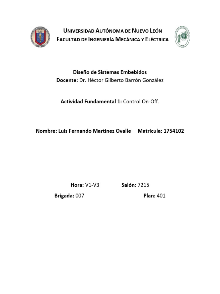 Act Fund 1 Control On Off (Segunda) | PDF