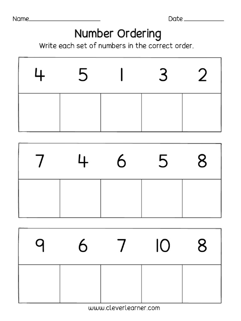 Ordering Numbers | PDF