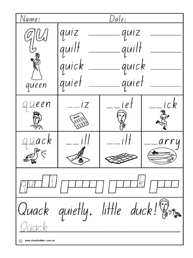 Studyladder - Activity Sheet - Digraph Qu | PDF