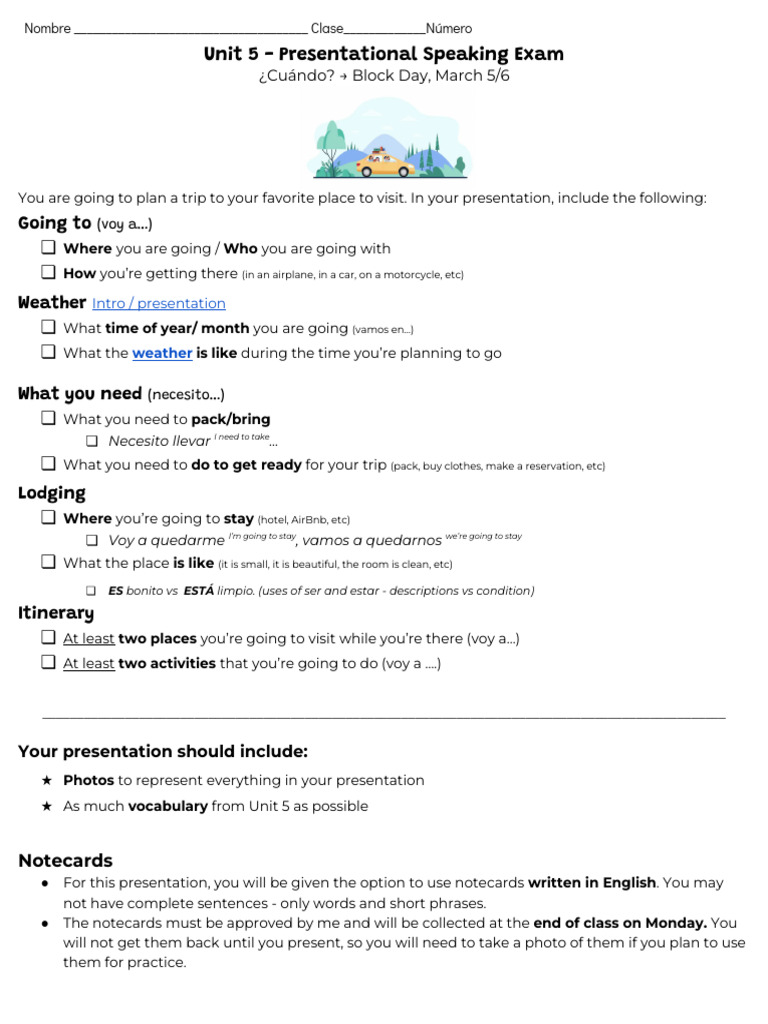 Speaking Exam Instructions Pdf Speech Vocabulary