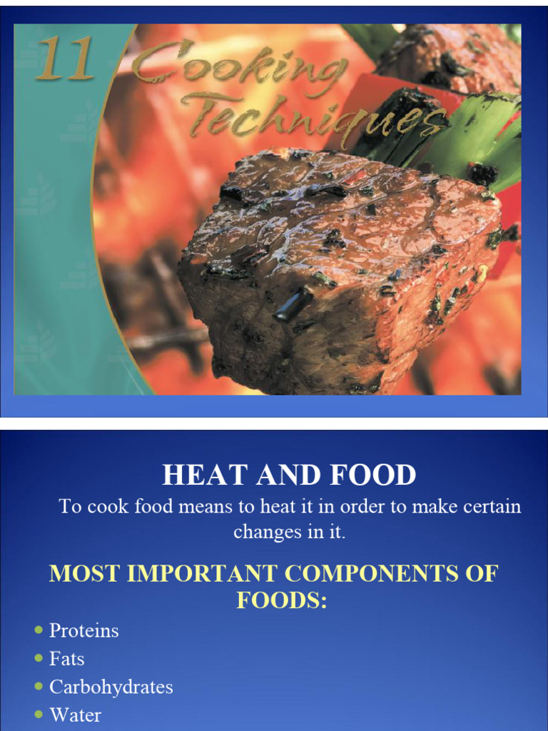 Basic Principles of Cooking Techniques | PDF | Water | Oven