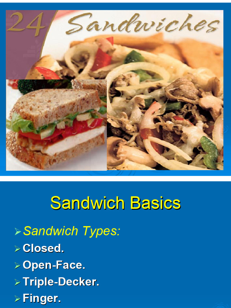 Day 6-Sandwich Basics | PDF | Sandwich | Burrito