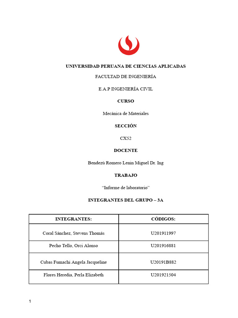Trabajo Final Mecanica de Materiales. Grupo 3a | PDF | Deformación ...
