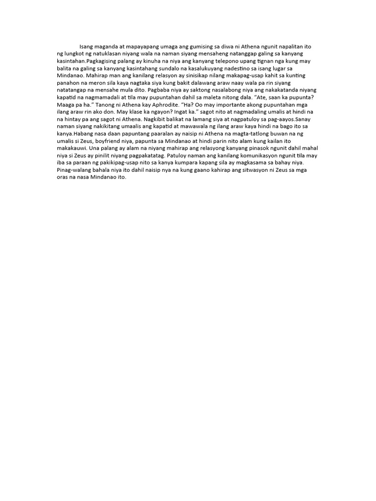 Isang Maganda at Mapayapang Umaga Ang Gumising Sa | PDF