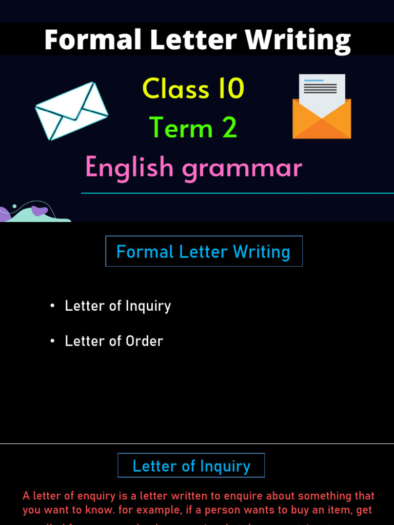Formal Letter Writing Pdf