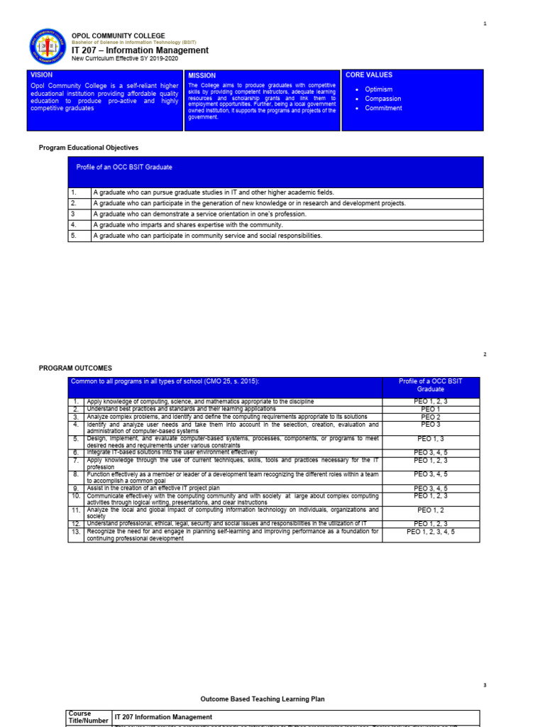 IT 207 Information Management | PDF | Databases | Information