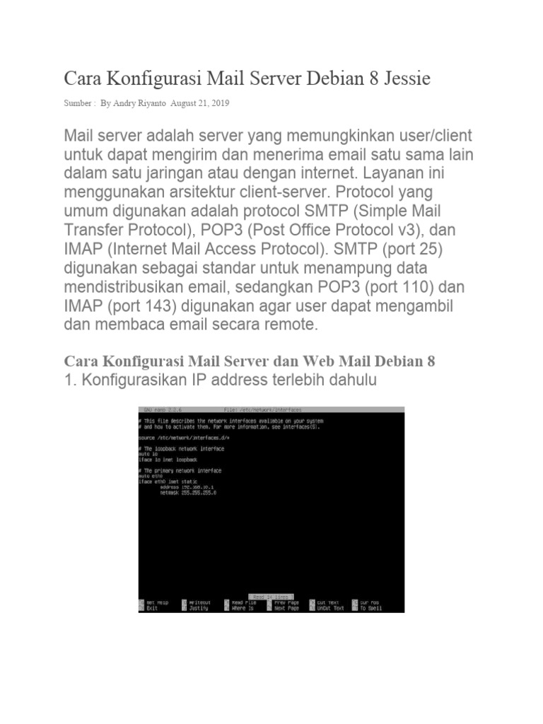 Konfigurasi Mail Server | PDF