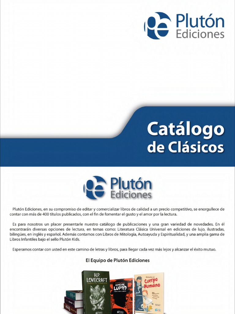Plutón Ediciones Clásicos Pdf