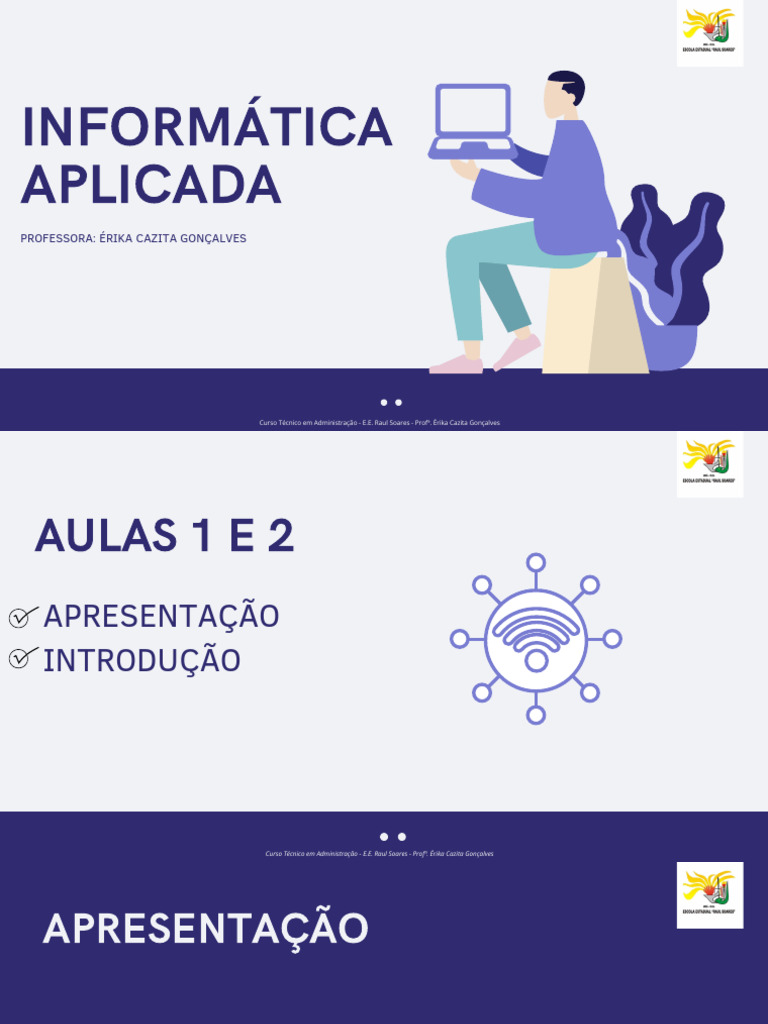 Aula 1 e 2 - Informática Aplicada | PDF