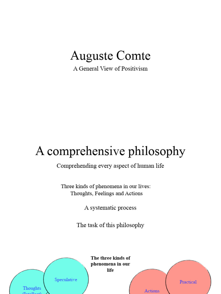 Comte's Positivism: Philosophy and Society | PDF | Positivism | Science