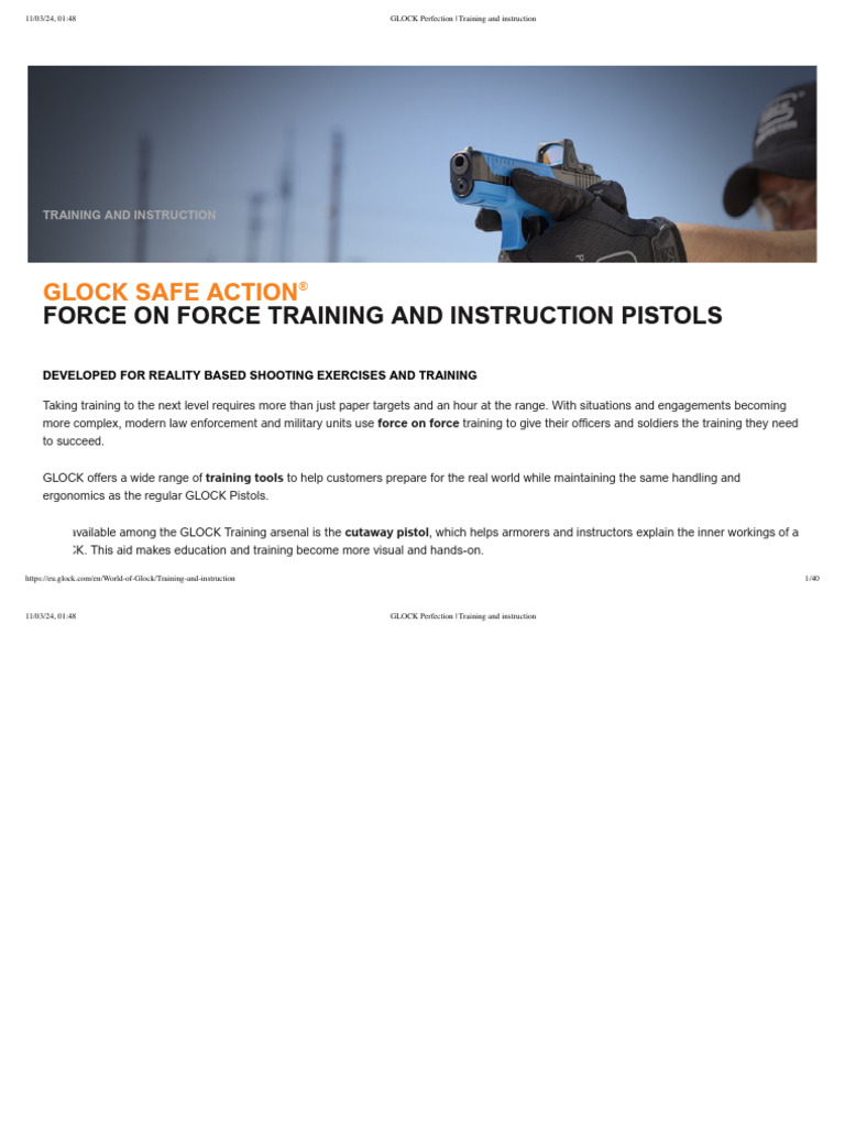 GLOCK Perfection - Training and Instruction | PDF