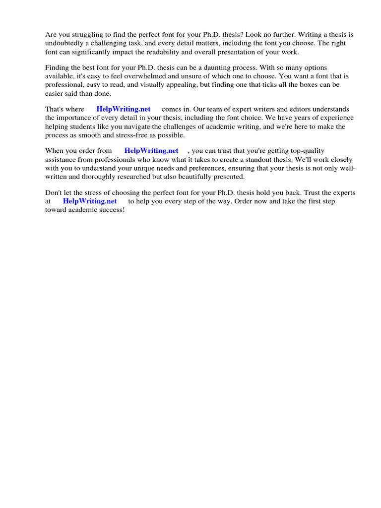 Best Font Phd Thesis | PDF | Thesis | Typefaces