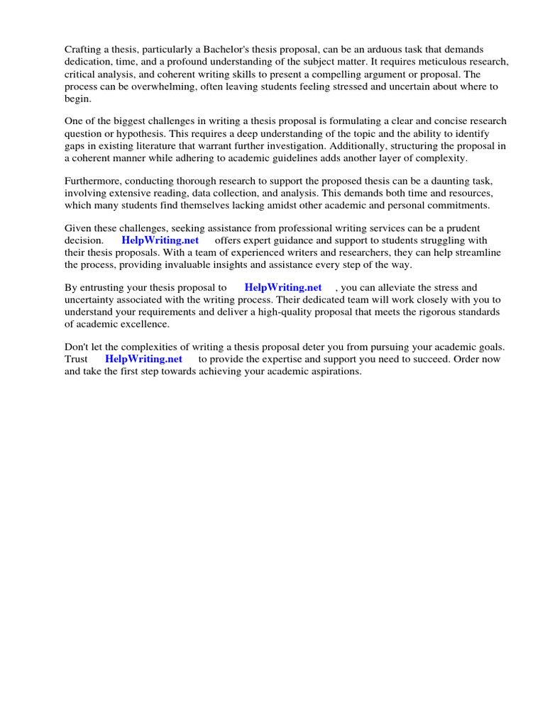 Bachelor Thesis Proposal Beispiel | PDF | Thesis | Methodology