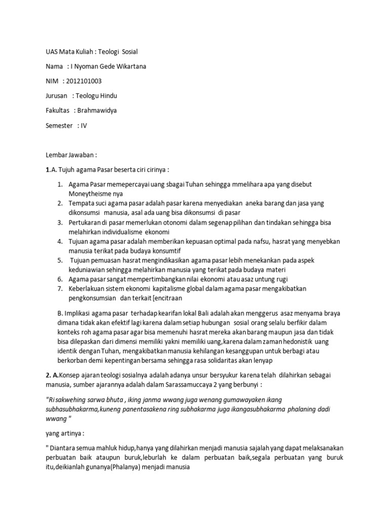 Teologi Sosial | PDF