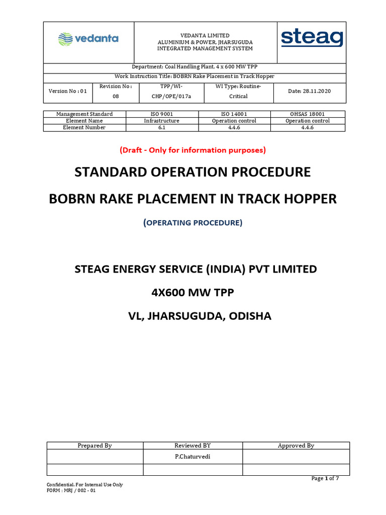 17a BOBRN Rake Placement in Track Hopper | PDF