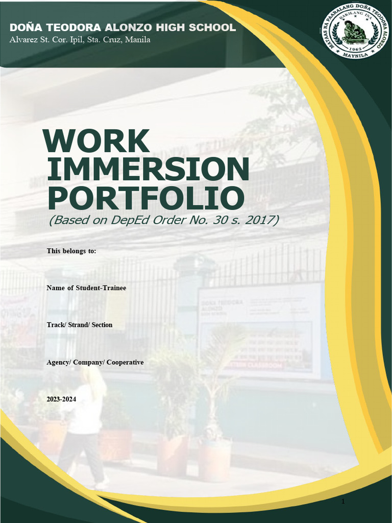 Portfolio Work Immersion | PDF | Job Interview | Leadership