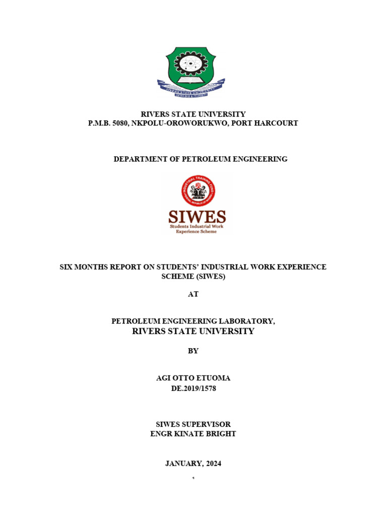 SIWES Report: Petroleum Engineering Lab | PDF