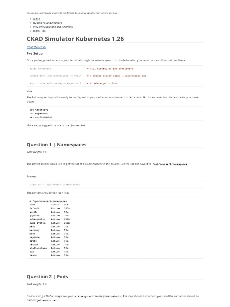Killer Shell - CKS CKA CKAD Simulator | PDF | Software Repository | Computing