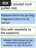 Tagalog Pass the Message Sentences | PDF