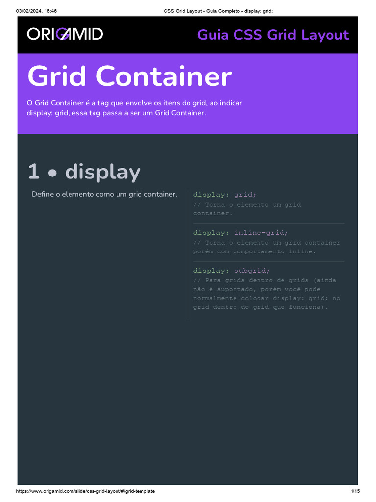 CSS Grid Layout - Guia Completo - display_ grid; | PDF