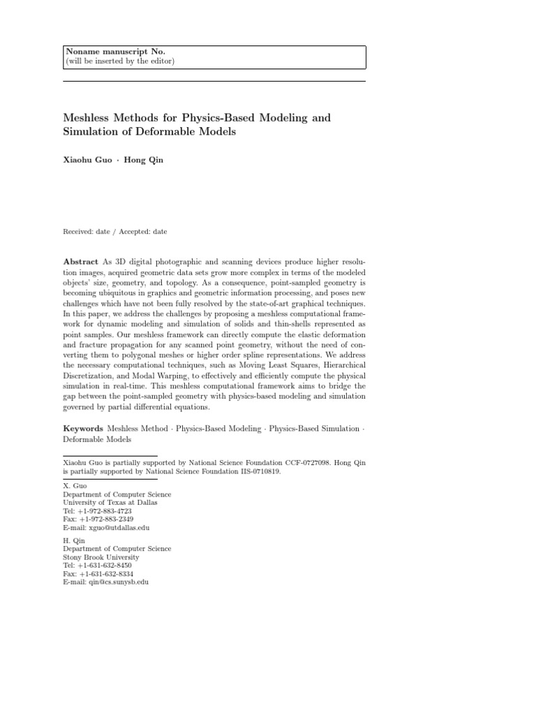 2009 Meshless | PDF | Finite Element Method | Geometry