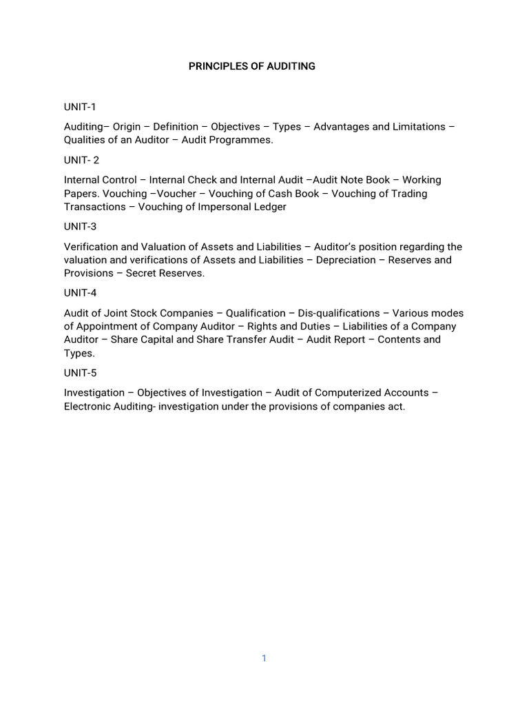 Principle of Auditing | PDF | Technology & Engineering