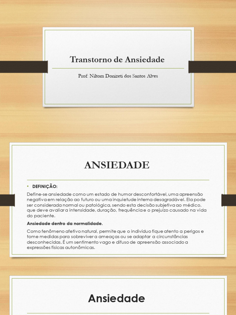 Transtorno de Ansiedade | PDF | Ansiedade | Transtorno de pânico
