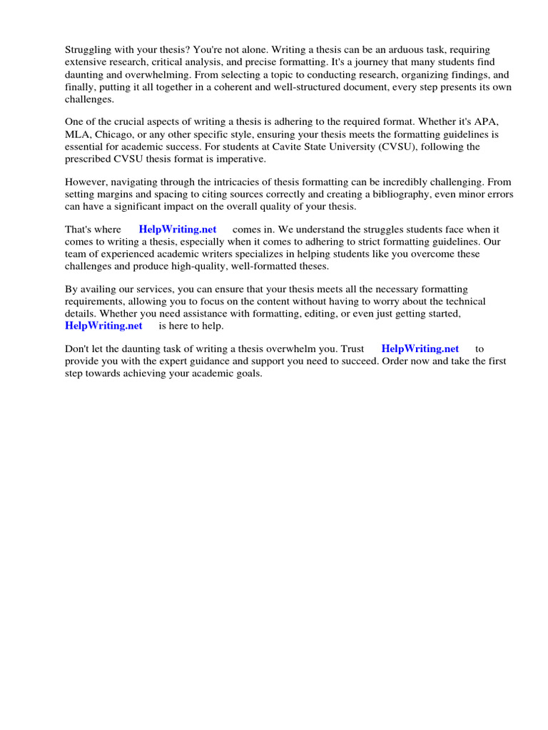 Cvsu Thesis Format | PDF | Mathematics | Thesis