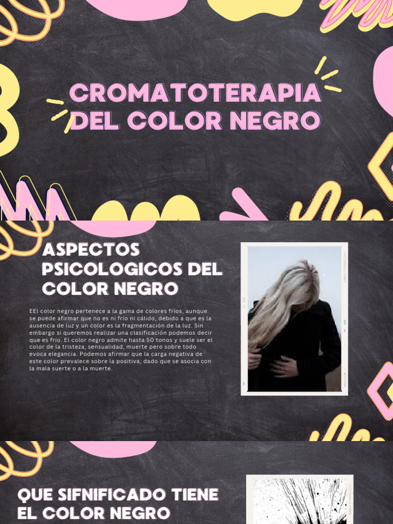 Psicología y Usos del Color Negro | PDF | Color | Sicología