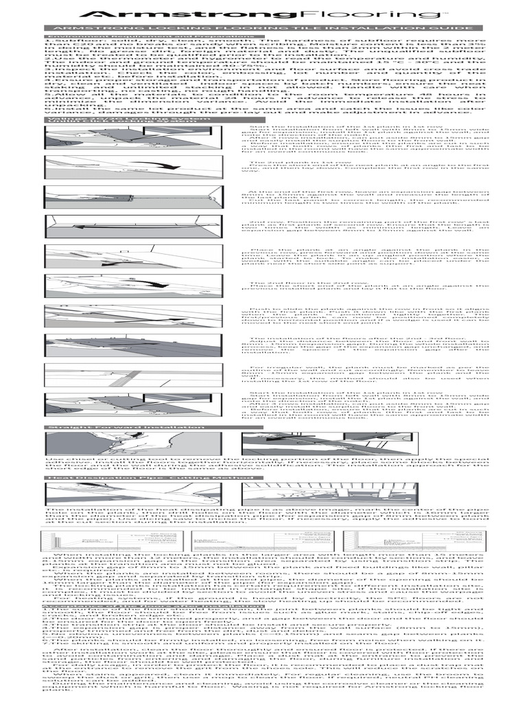 Armstrong Locking Flooring Installation Guide | PDF | Adhesive ...