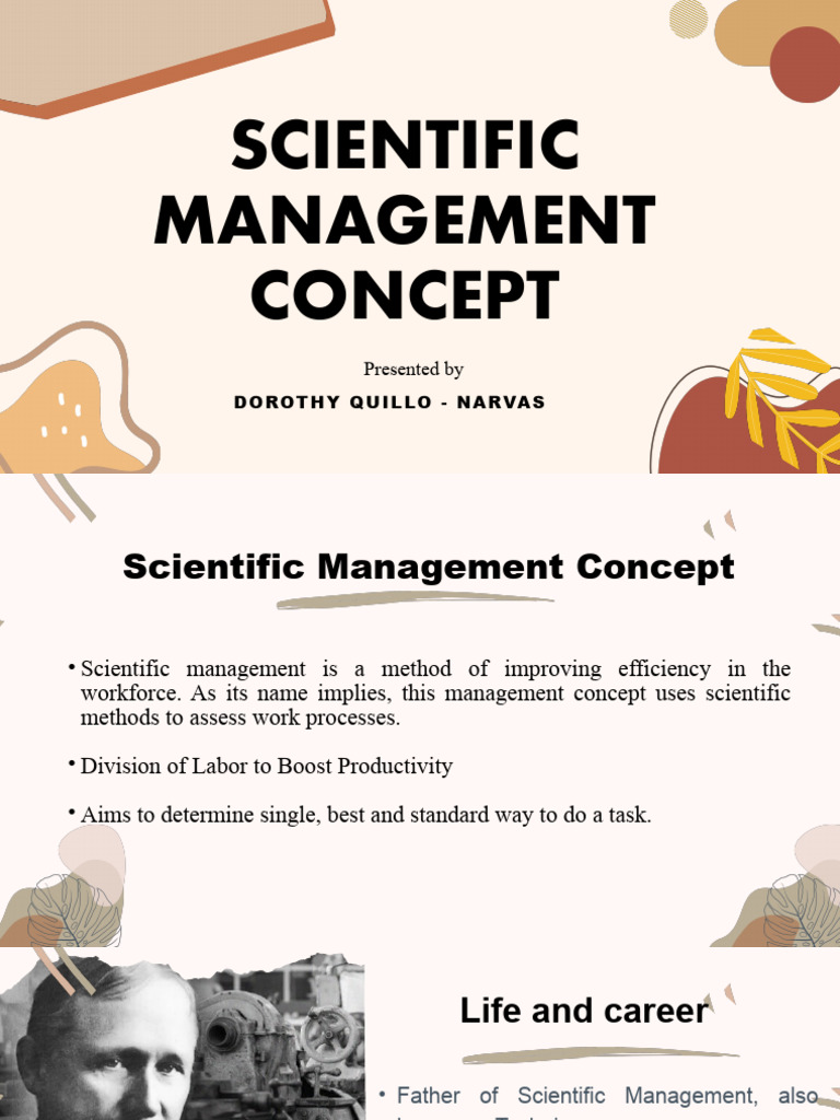 Overview of Scientific Management Concepts | PDF | Science | Economies