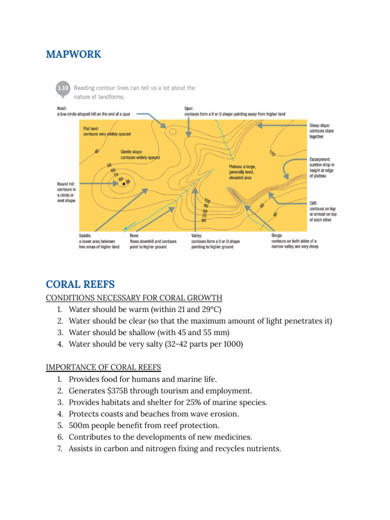 CSEC Geography | Download Free PDF | Coral Reef | Rock (Geology)