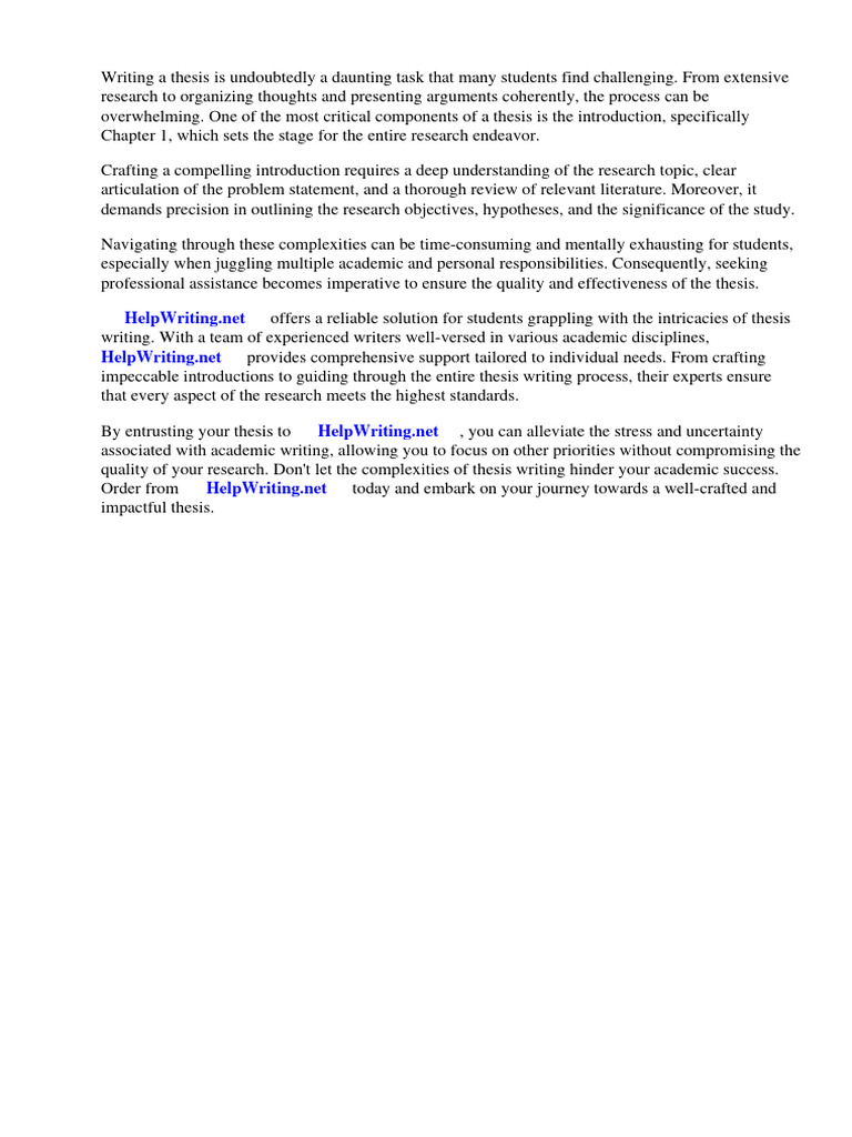 Chapter 1 Thesis Introduction Sample | PDF | Thesis Chapter 1 Thesis Introduction Sample | PDF | Thesis