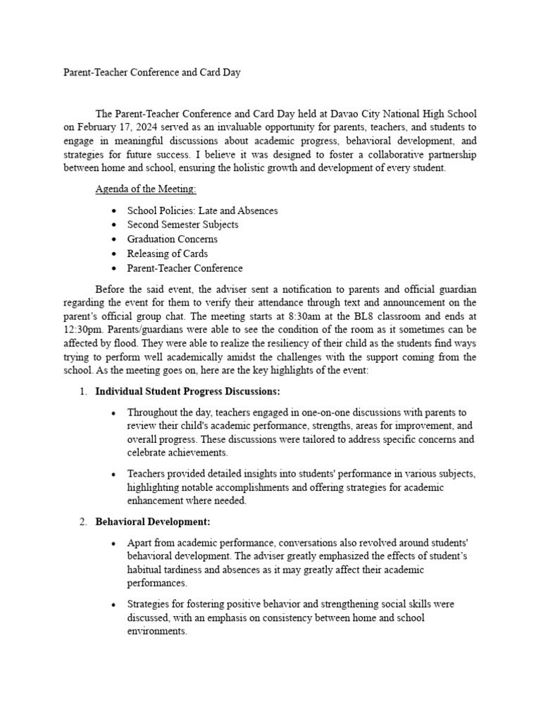 Narrative Report | PDF | Learning | Cognition