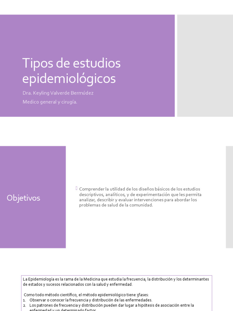 Tipos de Estudios Epidemiológicos | PDF