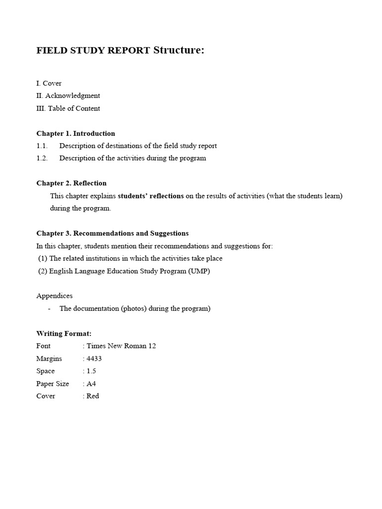 Format Laporan KKL Januari 2024 | PDF