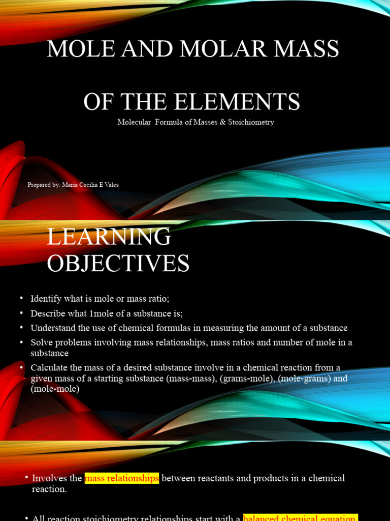 Moles | PDF | Mole (Unit) | Stoichiometry