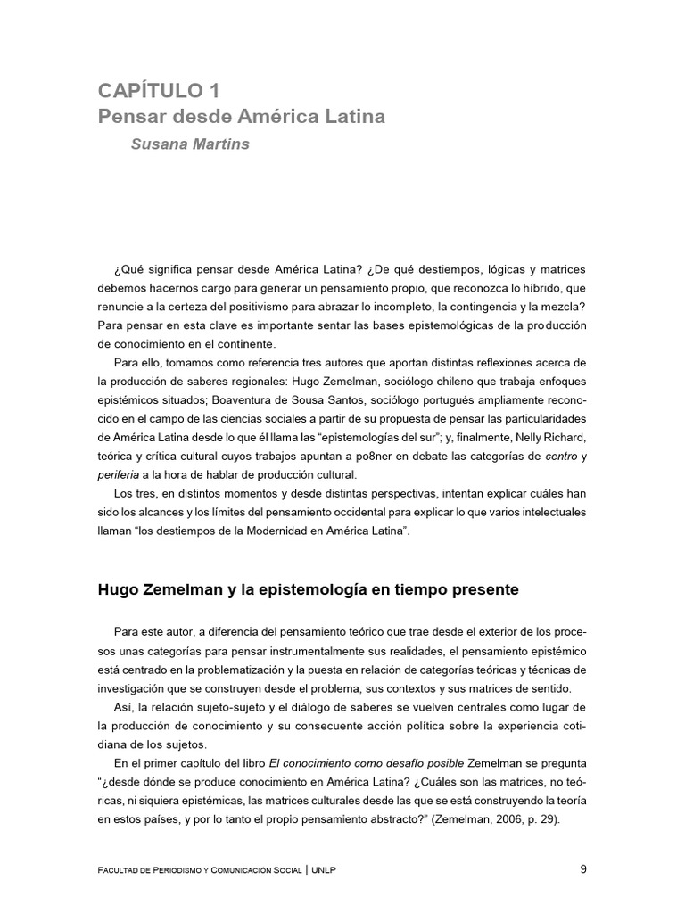 CAPÍTULO 1 Pensar Desde América Latina | PDF