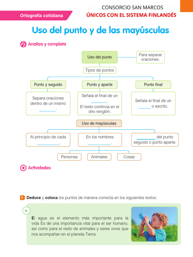Uso Del Punto y de La Mayuscula | PDF