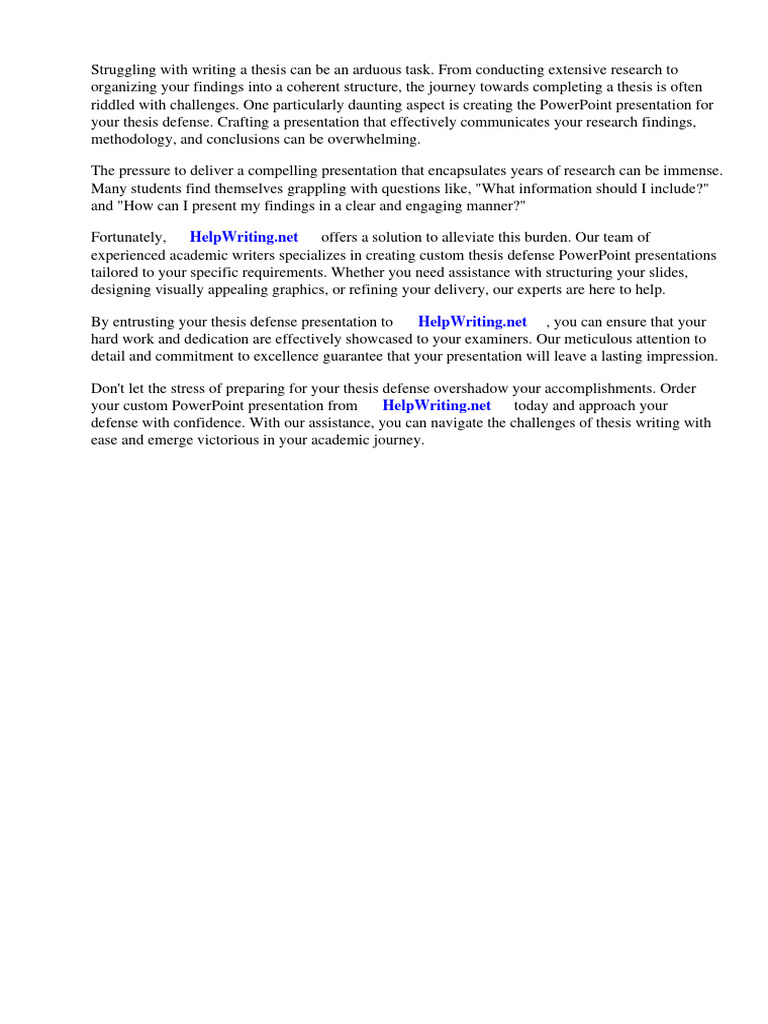 Thesis Defense Powerpoint Presentation Sample | PDF | Thesis ...