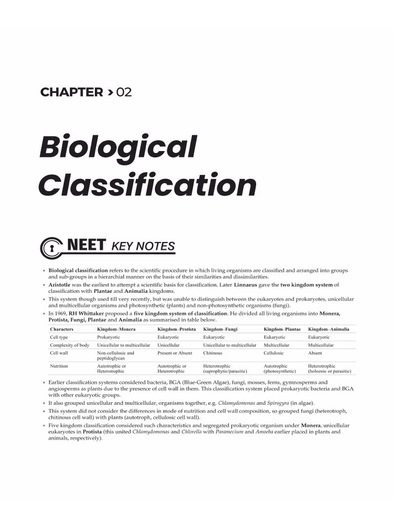 2.. Biological Classification | PDF