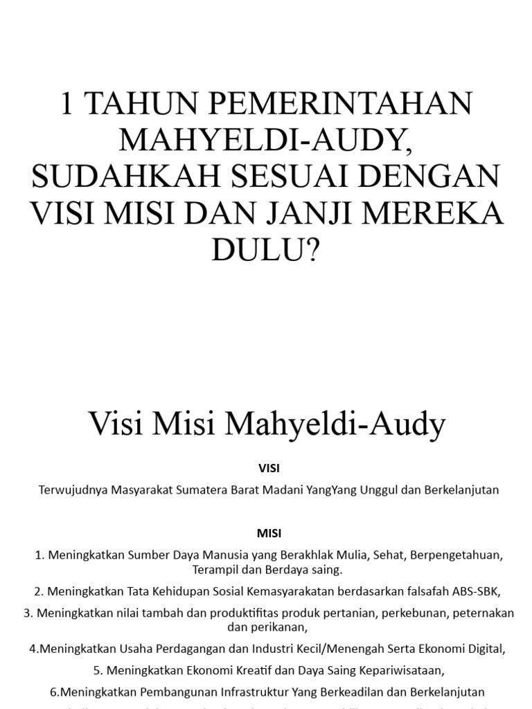 PEMERINTAHAN Mahyeldi-Audy-WPS Office | PDF