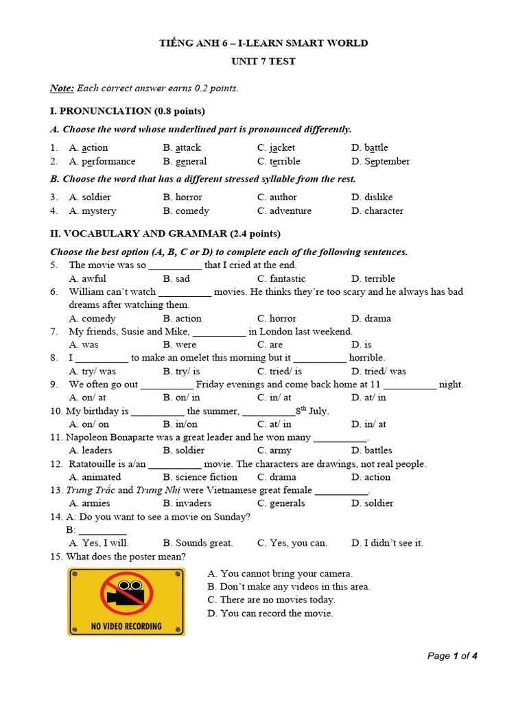 ISW 6 - Unit 7 Test | PDF