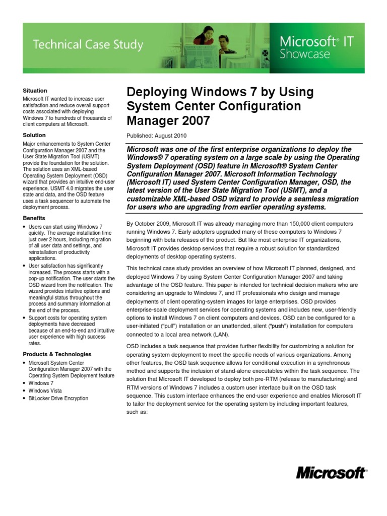 Deploying Windows 7 by Using System Center Configuration Manager 2007 ...