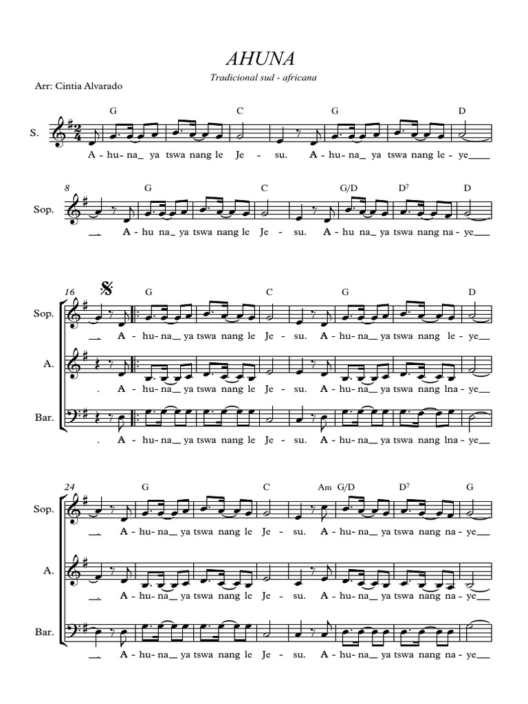 AHUNA SCB - Partitura Completa | PDF