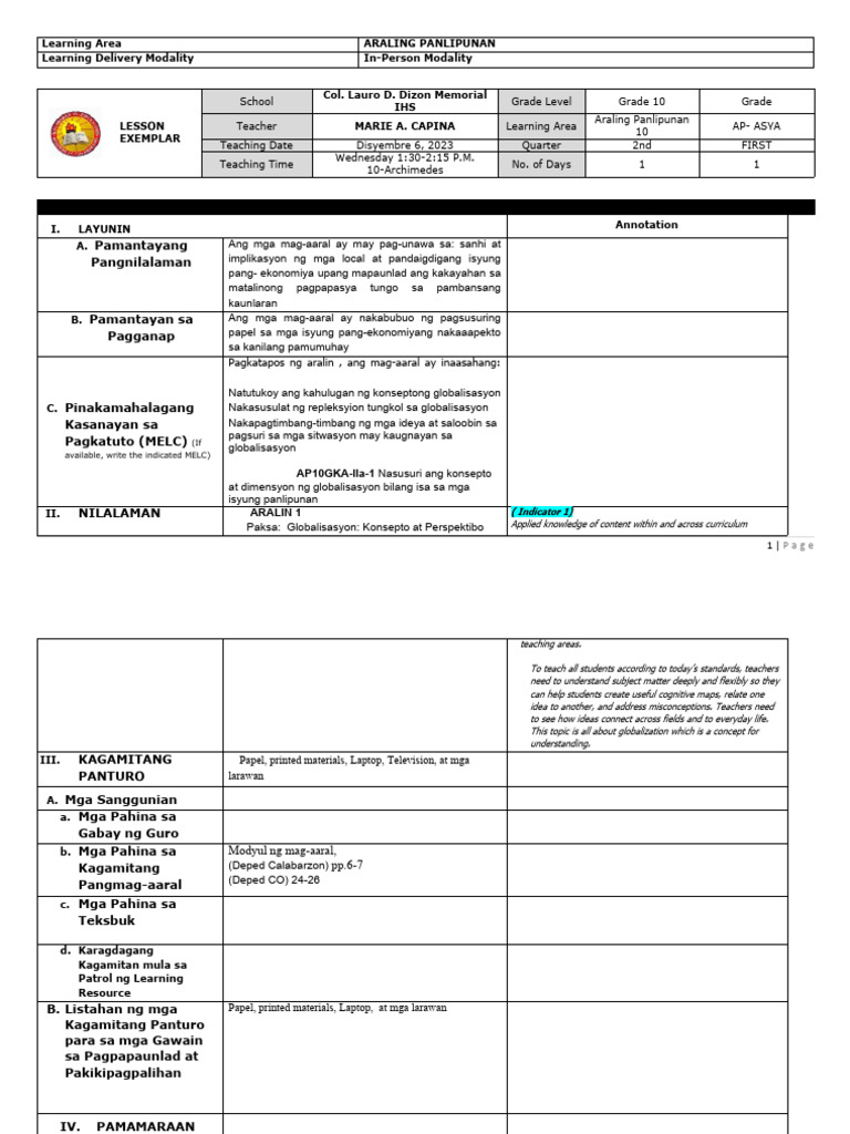 Capina Marie Le Ap10 Cot2 | PDF