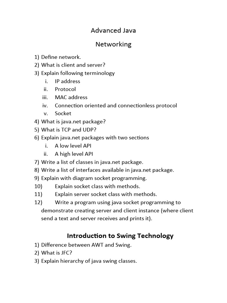 Advanced Java Assignment Pdf